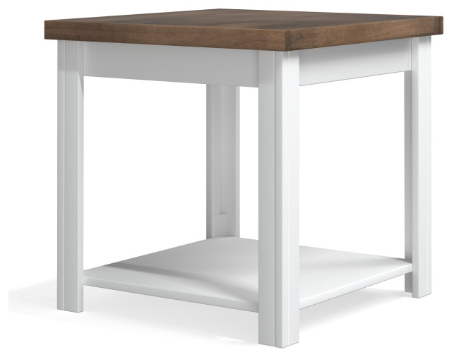 Legends Home Hampton 24 inch Side Table, Jasmine Whitewash and Barnwood ...