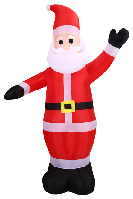 10-Ft. Pre-Lit Inflatable Santa - Traditional - Outdoor Holiday ...