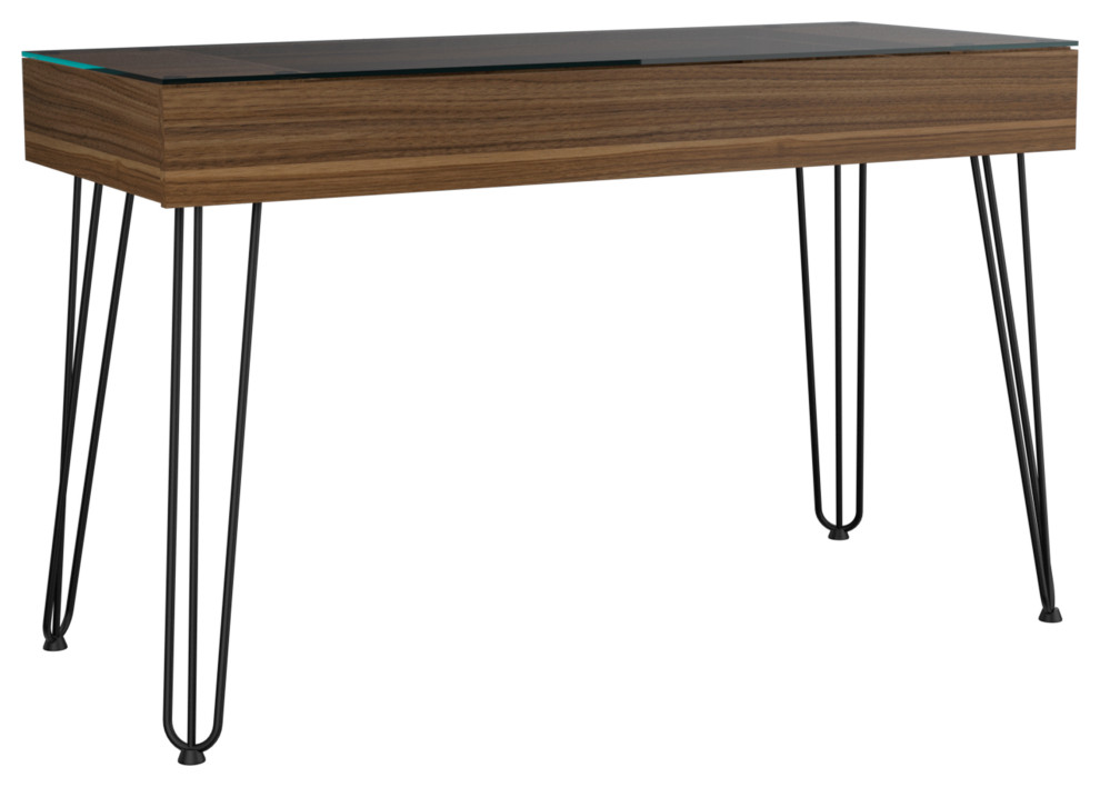 Arizona 120 Drawer Desk with Tempered Glass Top, and Hidden Storage ...