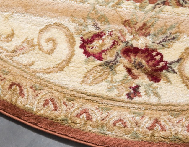 Traditional Royale Brick Area Rug, 6' Round - Victorian - Area Rugs ...