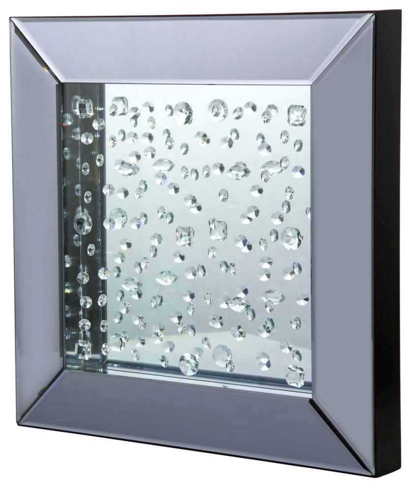 Montreal Mirrored Square Wall Décor - Wall Mirrors - by Michael Amini ...