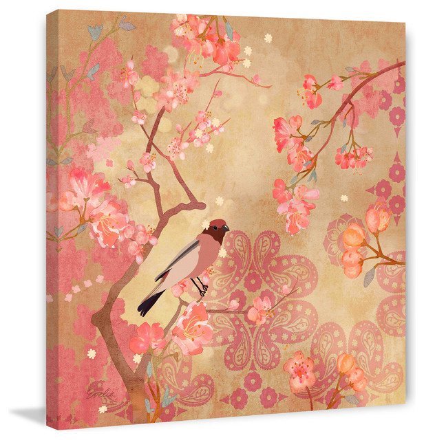 "Plum Blossoms" Painting Print on Canvas by Evelia, 48"x48" - Eclectic ...