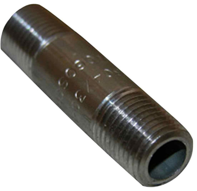Lasco 32-1611 Type 304 Stainless-Steel Pipe Nipple, 1/4 Lasco 32-1611 Type 304 Stainless-Steel Pipe Nipple, 1/4