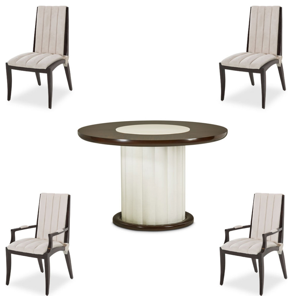 AICO Furniture Paris Chic 5 Piece Dining Table Set - Transitional ...
