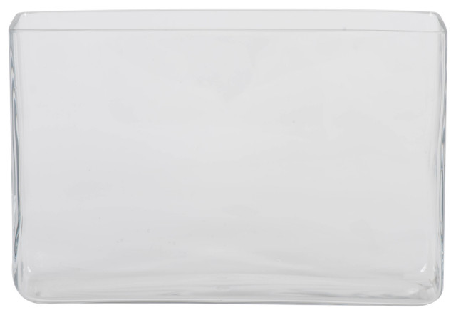 Vickerman LG182300 7" Clear Rectangle Glass Container - Contemporary ...