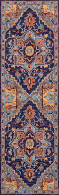 Momeni Ibiza Navy Traditional Rugs IBI-2 - Mediterranean - Hall And ...