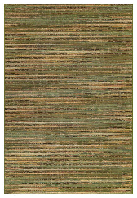 Marina Stripes Indoor/Outdoor Rug, 7'10"x9'10" - Contemporary - Outdoor ...