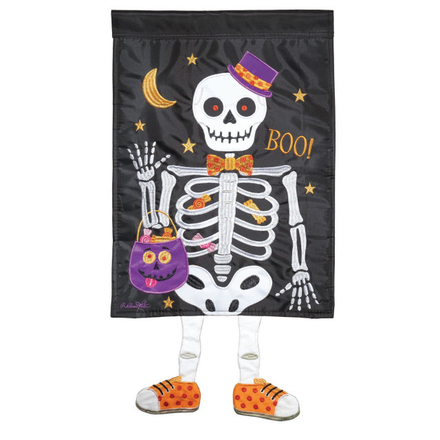 Crazy Leg Halloween Skeleton Legs, 24" - Traditional - Flags And ...