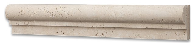 Ivory Travertine Honed OG-1 Chair Rail Molding Trim - Traditional ...