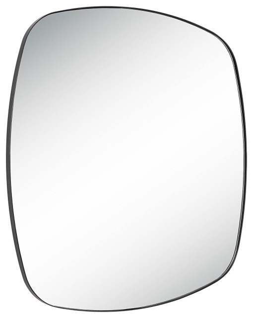 Sparti Iron Wall Mirror, Matte Black - Transitional - Wall Mirrors - by ...