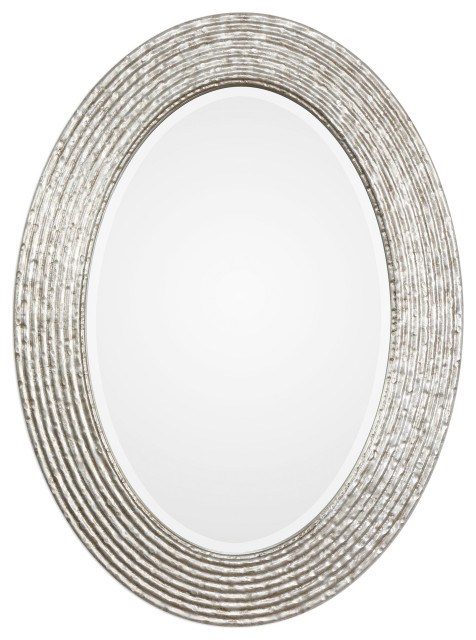 Uttermost Conder Oval Silver Mirror - Contemporary - Wall Mirrors - by ...