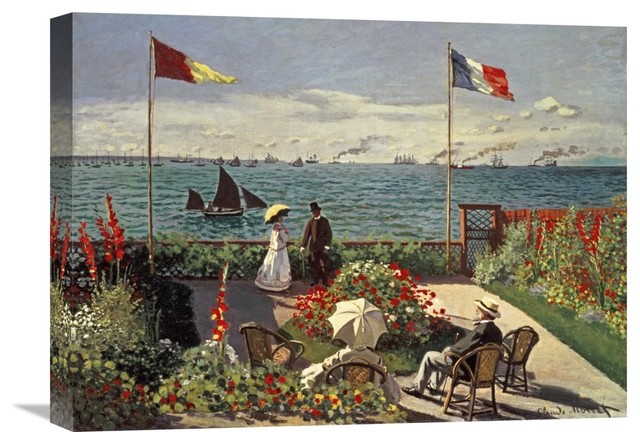 "The Terrace at Sainte-Adresse" Stretched Canvas Giclee by Claude Monet ...