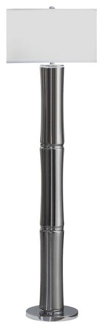 60" Glass-Smoke Gray Floor Lamp - Traditional - Floor Lamps - by ...