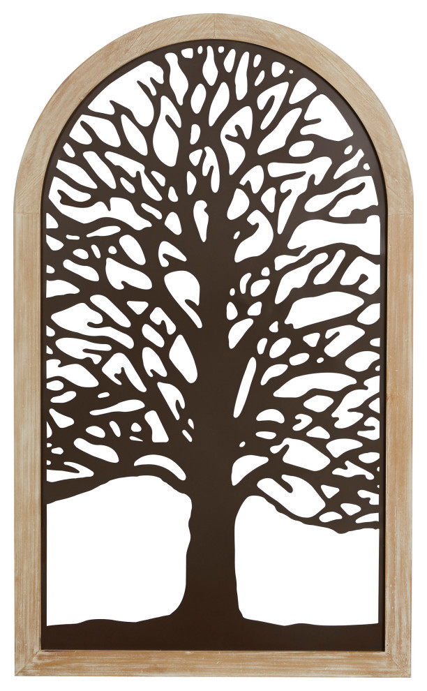 Rustic Bronze Metal Wall Decor 93633, 24" x 1" x 40" - Rustic - Wall ...