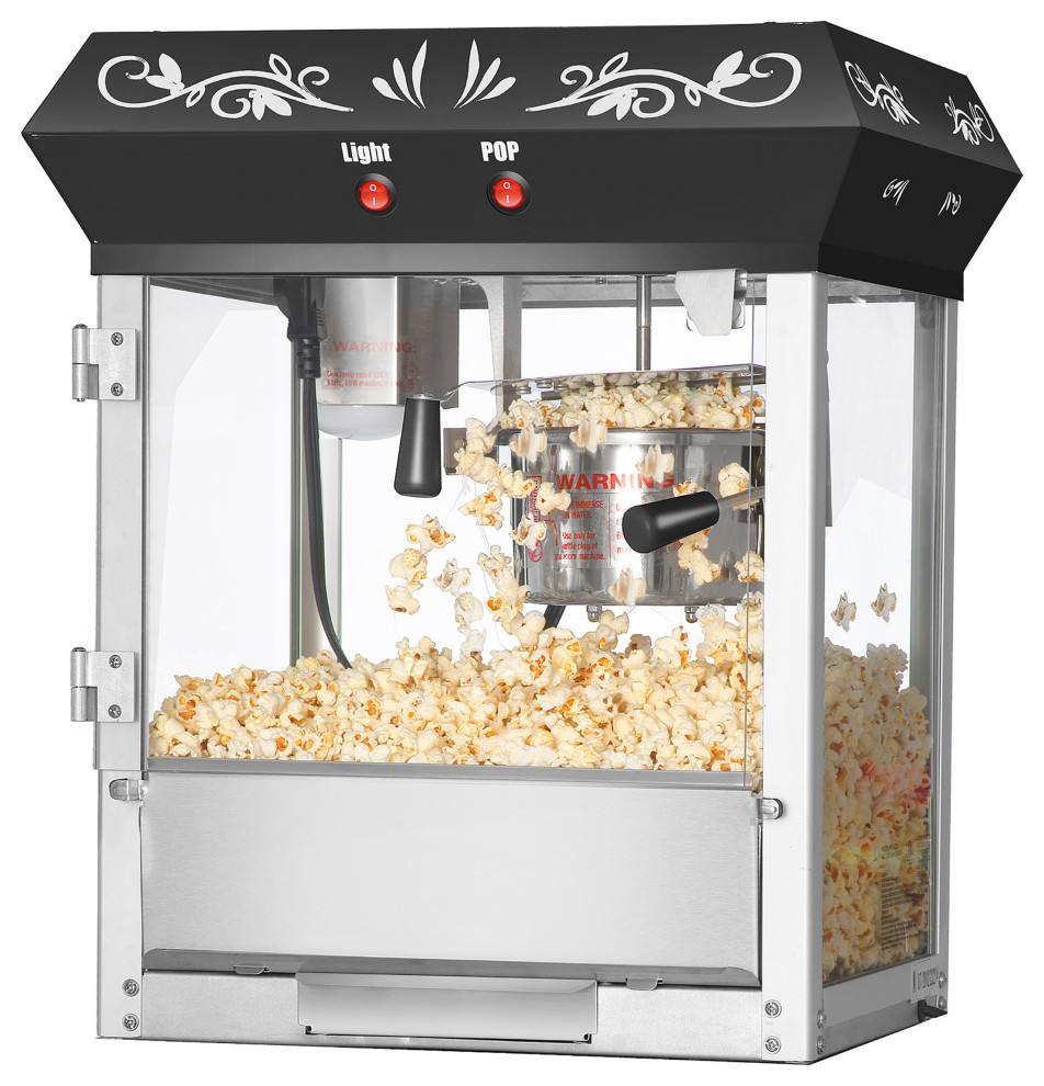 Popcorn Machine 4oz Popper With Stainless-steel Kettle, Heated Warming ...