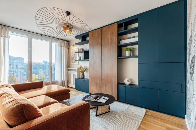 6 solutions sur mesure pour cacher la télévision dans le salon