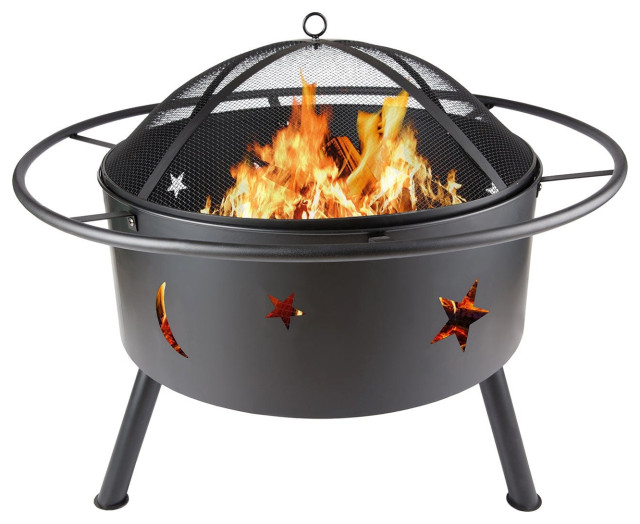 Iron Fire Pit - Transitional - Fire Pits - by BeachDecorStuff | Houzz