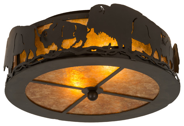 16W Buffalo Flushmount - Southwestern - Flush-mount Ceiling Lighting ...