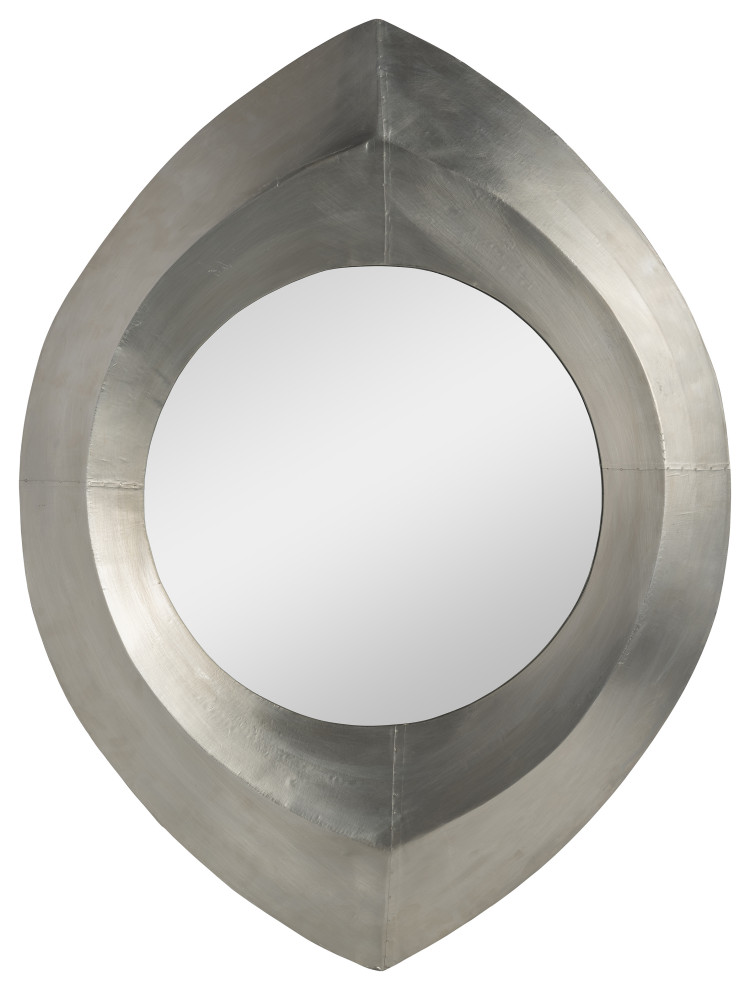 Metal, 48" Tear Drop Mirror, Champagne, 48x2x36 inches - Contemporary ...