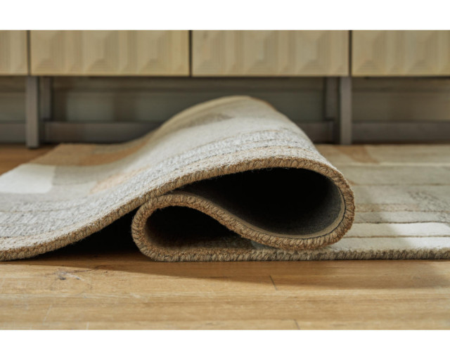 Abbotton Taupe/Gray Rug, 5x7 - Contemporary - Area Rugs - by Ashley ...