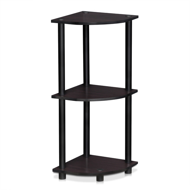 12077Dwn 3-Tier Corner Display Rack Multipurpose Shelving Unit, Dark ...