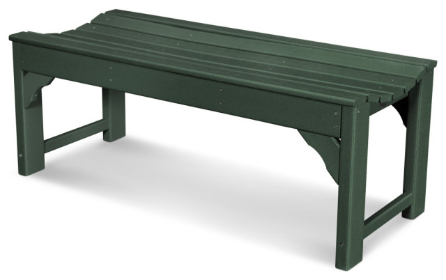 Polywood Traditional Garden 48" Backless Bench - Contemporary - Outdoor ...
