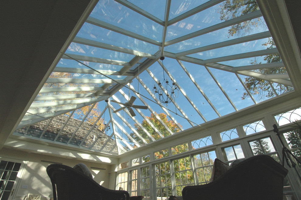 Interior view of courtyard conservatory - Traditional - Sunroom ...
