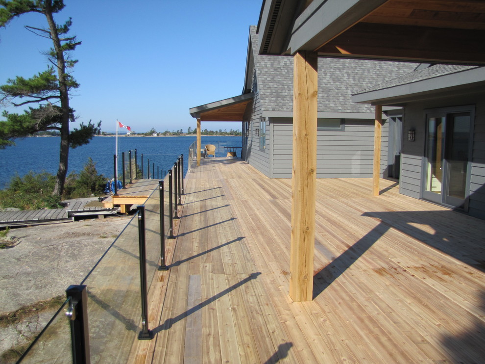 Large waterfront cottage decks - Beach Style - Deck - Toronto - by ...