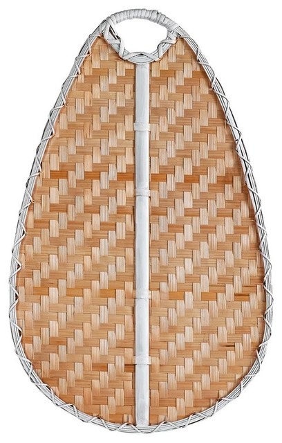 Kichler 370054 Klever 22" Natural Bamboo Fan Blade, Matte White/Natural ...