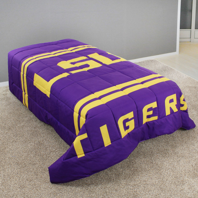 LSU Tigers Reversible Big Logo Soft and Colorful Comforter, Full ...