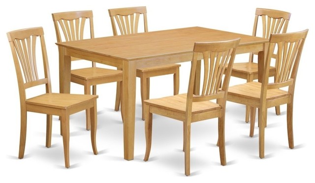 7-Piece Dining Room Set, Dining Table And 6 Dining Chairs ...