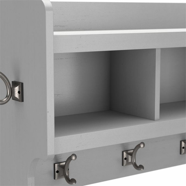 Woodland 40W Wall Mounted Coat Rack in Cape Cod Gray - Engineered Wood ...