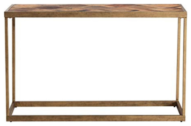 Dorville Reclaimed Wood Patchwork Console Table - Contemporary ...