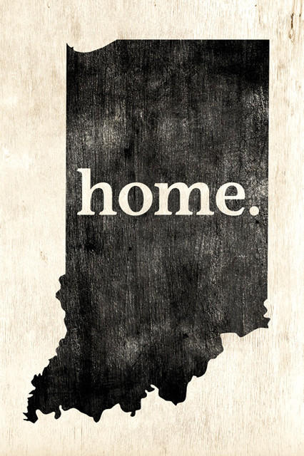 Indiana Home Poster Print, 12"x18" - Contemporary - Prints And Posters ...