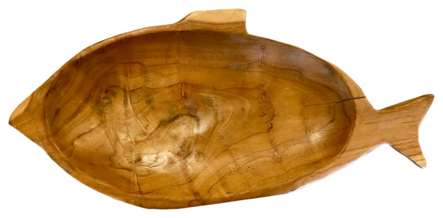 Teak Fish Bowl - Beach Style - Decorative Bowls - by Design Mix ...