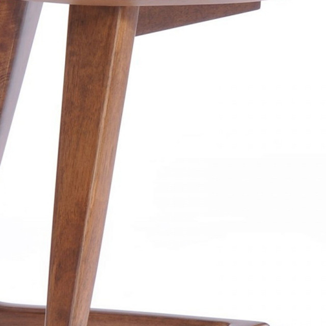 Mod Walnut Wood Asymmetric End Table - Midcentury - Side Tables And End ...