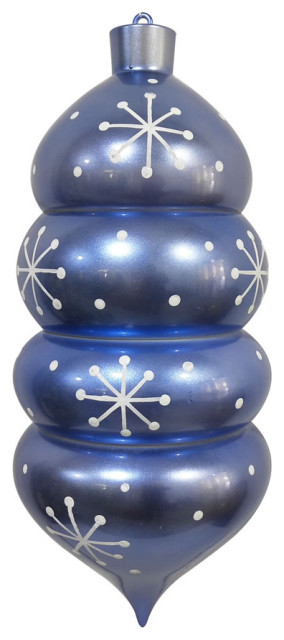 Vickerman Mc180129 21.5" Periwinkle Droplet White Snowflake Christmas ...