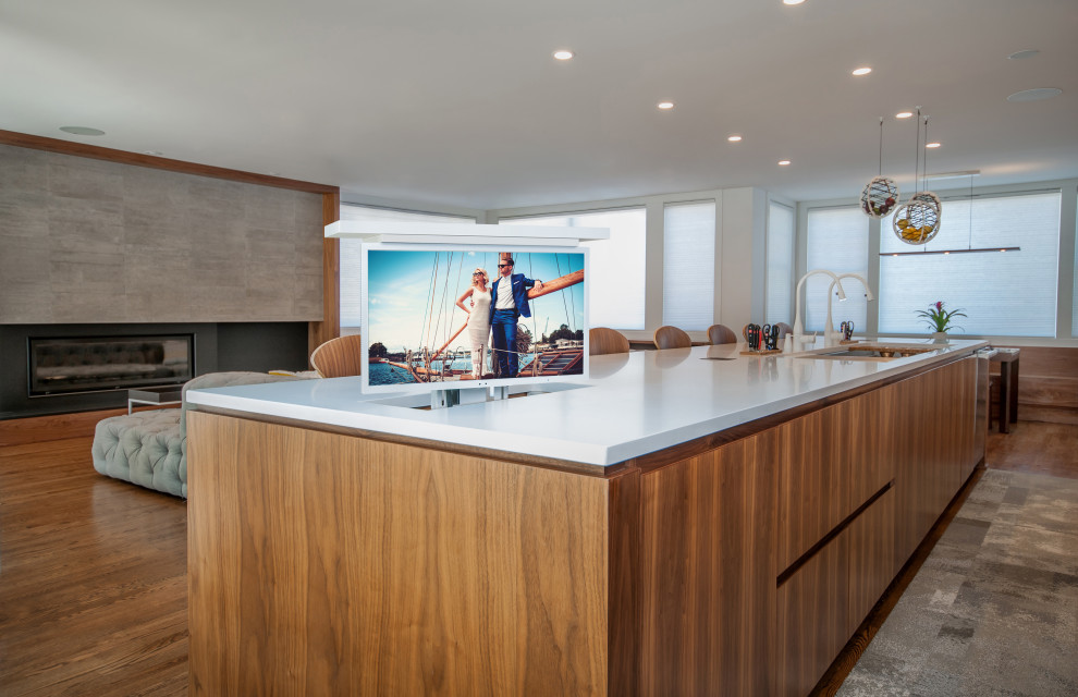 Hidden TV in Kitchen Counter - Kitchen - Phoenix - by NEXUS 21 | Houzz