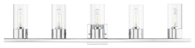 Carson 5-Light Vanity Sconce in Polished Chrome - Transitional ...