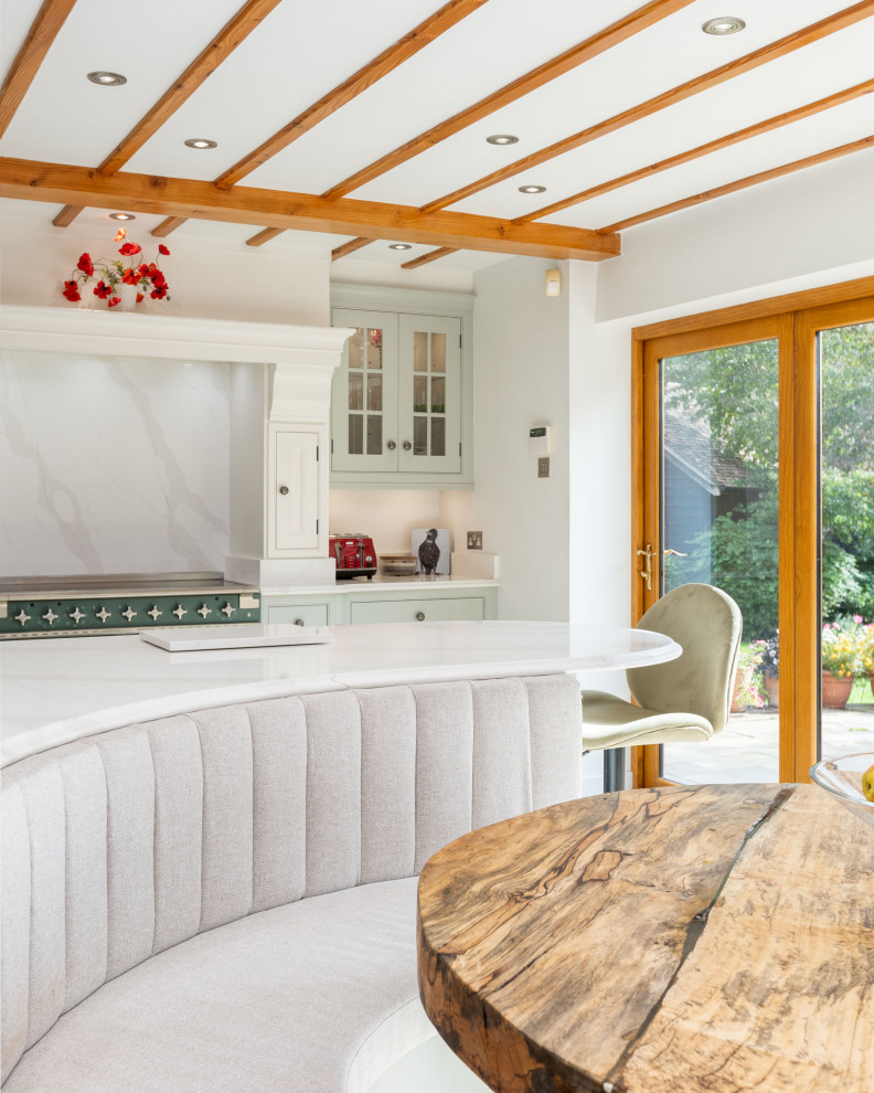 Reimagined Historic Mill In-Frame Ornate Beaded Shaker Kitchen ...