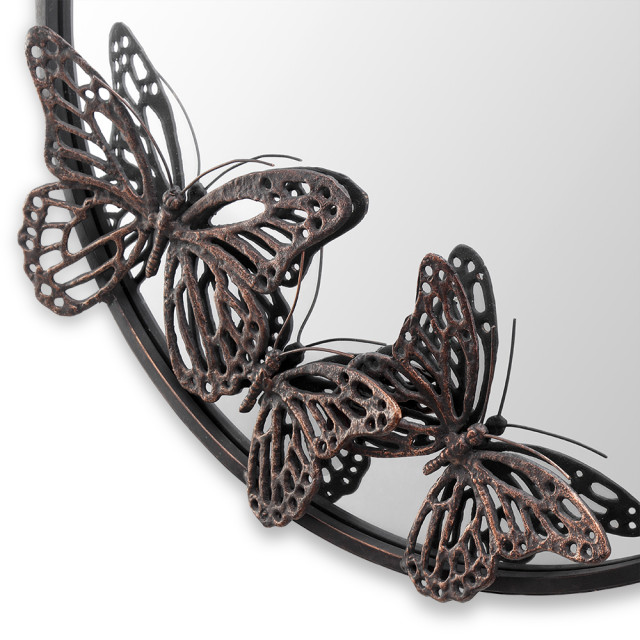 Butterfly Round Wall Mirror - Contemporary - Wall Mirrors - by SPI | Houzz