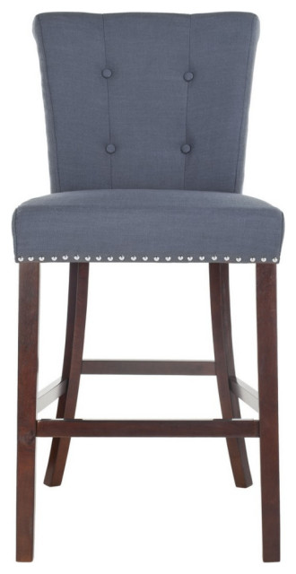 Nash Bar Stool Navy, Set of 2 - Transitional - Bar Stools And Counter ...