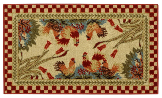 Cucina Non-Skid Rubber-Back Area Rug, 22"x0.25", 3'3"x5' - Farmhouse ...