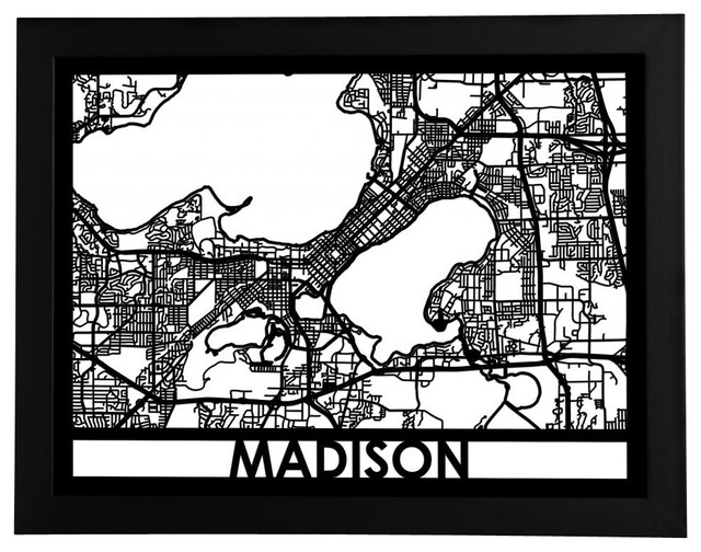 Madison Street Map - Contemporary - Prints And Posters - by Cut Maps ...