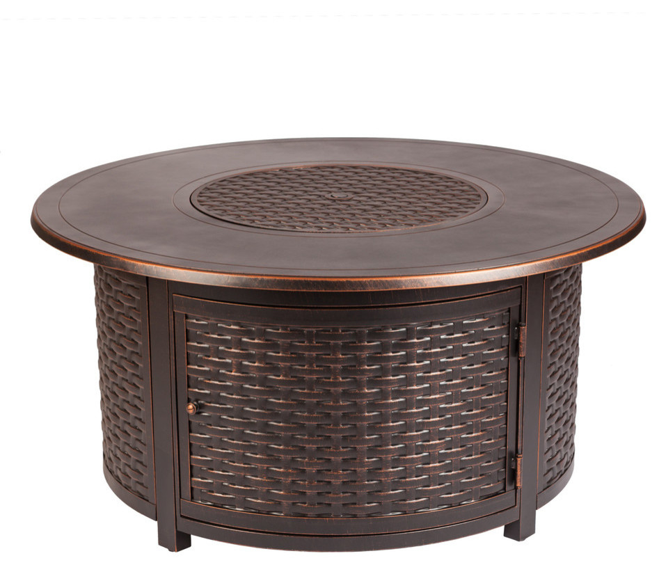 Florence Woven Aluminum LPG Fire Pit - Transitional - Fire Pits - by ...