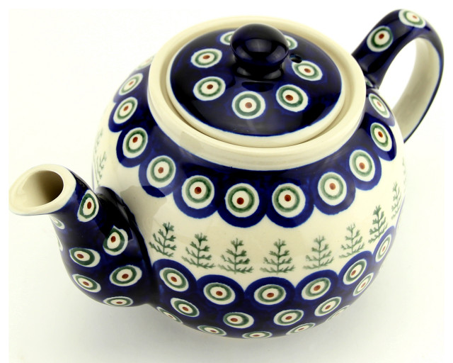 Polish Pottery Teapot - Coffee Pot - Zaklady Boleslawiec - Capacity: 1 ...