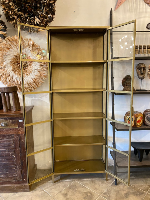 Brass Display Cabinet - Transitional - Display And Wall Shelves - by ...