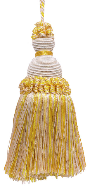 Decorative 5" Key Tassel, Ivory, Yellow Gold Imperial II Collection ...