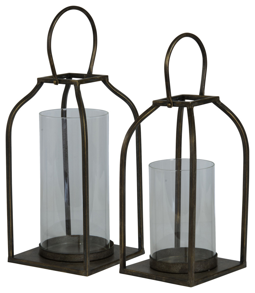 Metal Lanterns Set - Industrial - Candleholders - by VIP International ...