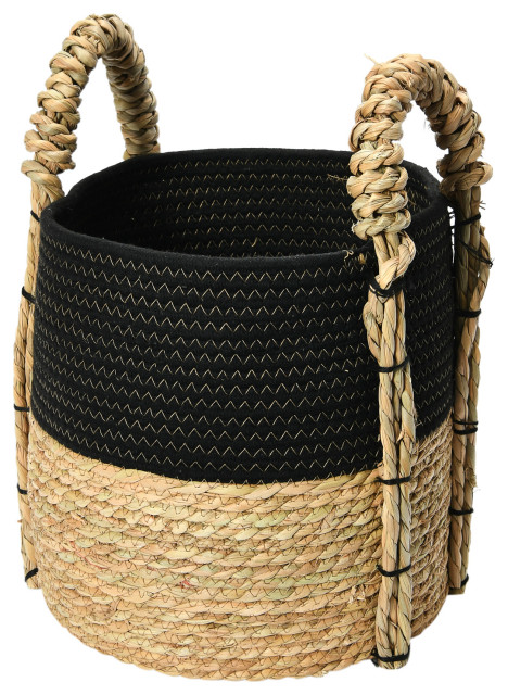 Decorative Terra Braid Grass Storage Basket - Beach Style - Baskets ...